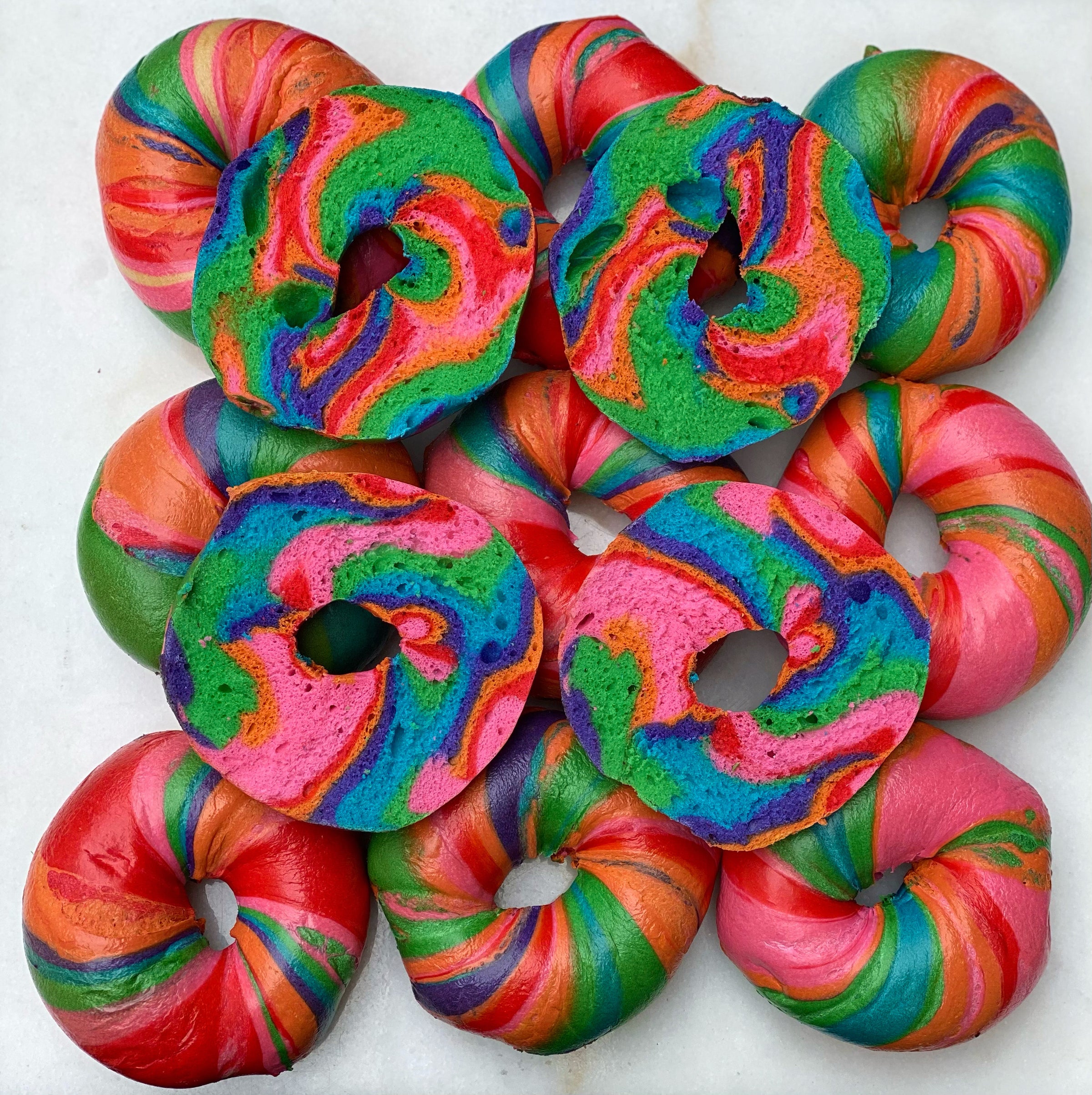 Rainbow Bagels